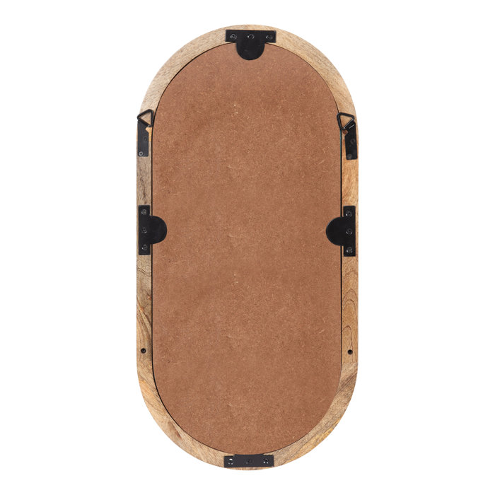 Birch Lane™ Meliora Wood Framed Capsule Mirror with Shelf & Reviews ...