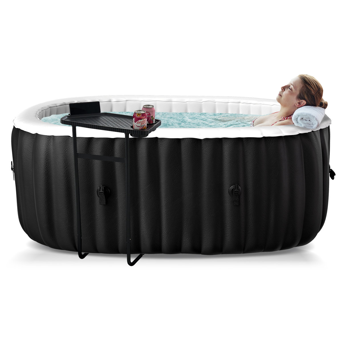 ShangQuan WuLiu CQYG Hot Tub - Portable Inflatable Hot Tub, 2-6 Person ...