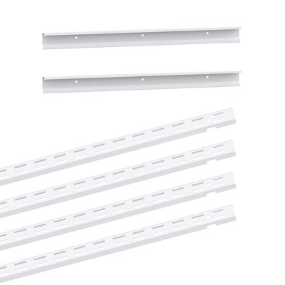 ClosetMaid ShelfTrack 24 in. Hang Track (2 Pieces) and 60 in. Standard ...