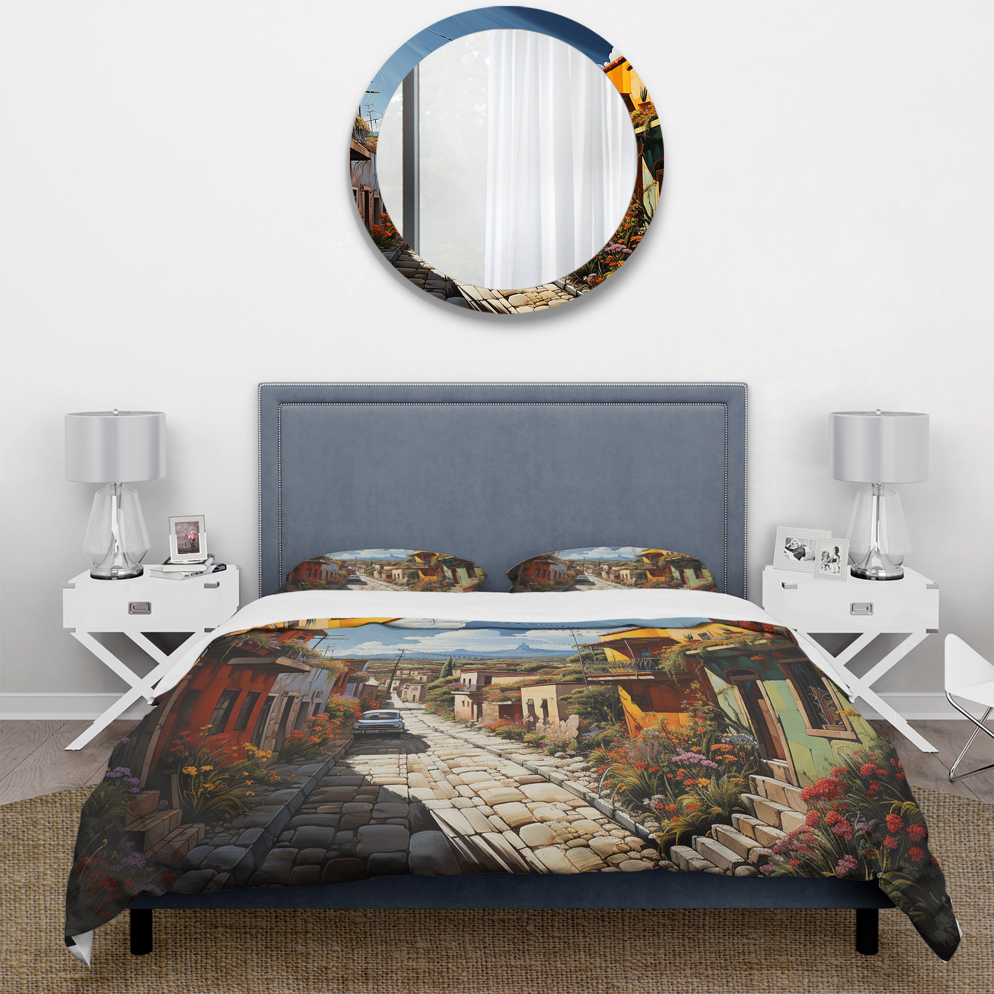 Design Art Mexico Mexican Fiesta City I - Landscapes Duvet Cover Set ...