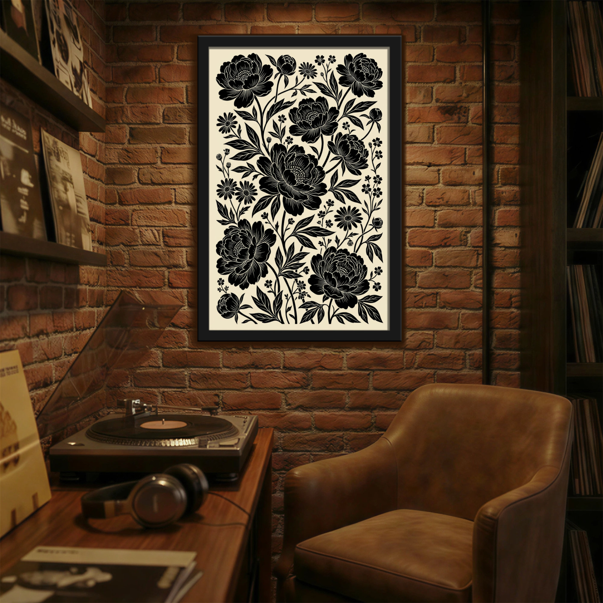 Astoria Grand Plants & Flowers Floral Pattern On Background | Wayfair