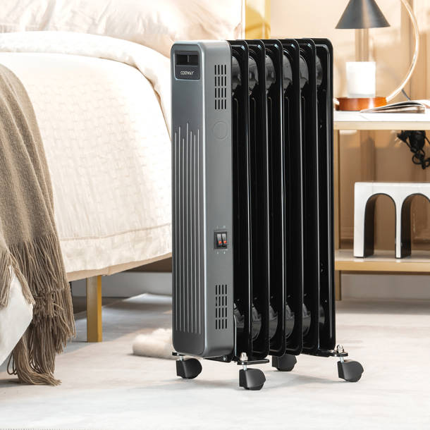 Costway 1500 Watt 5500 BTU Electric High Efficiency Radiator Space ...
