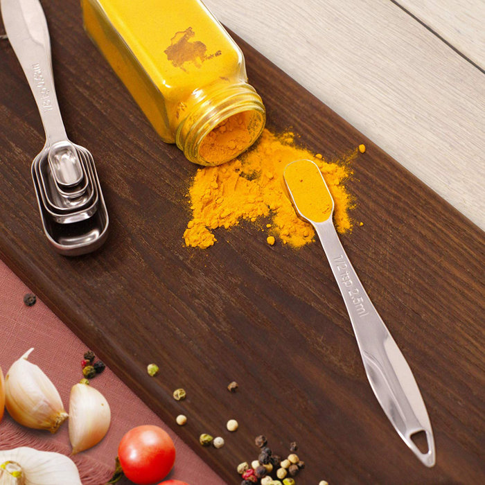 Zulay Kitchen 6 -Piece Stainless Steel Measuring Spoon Set & Reviews ...