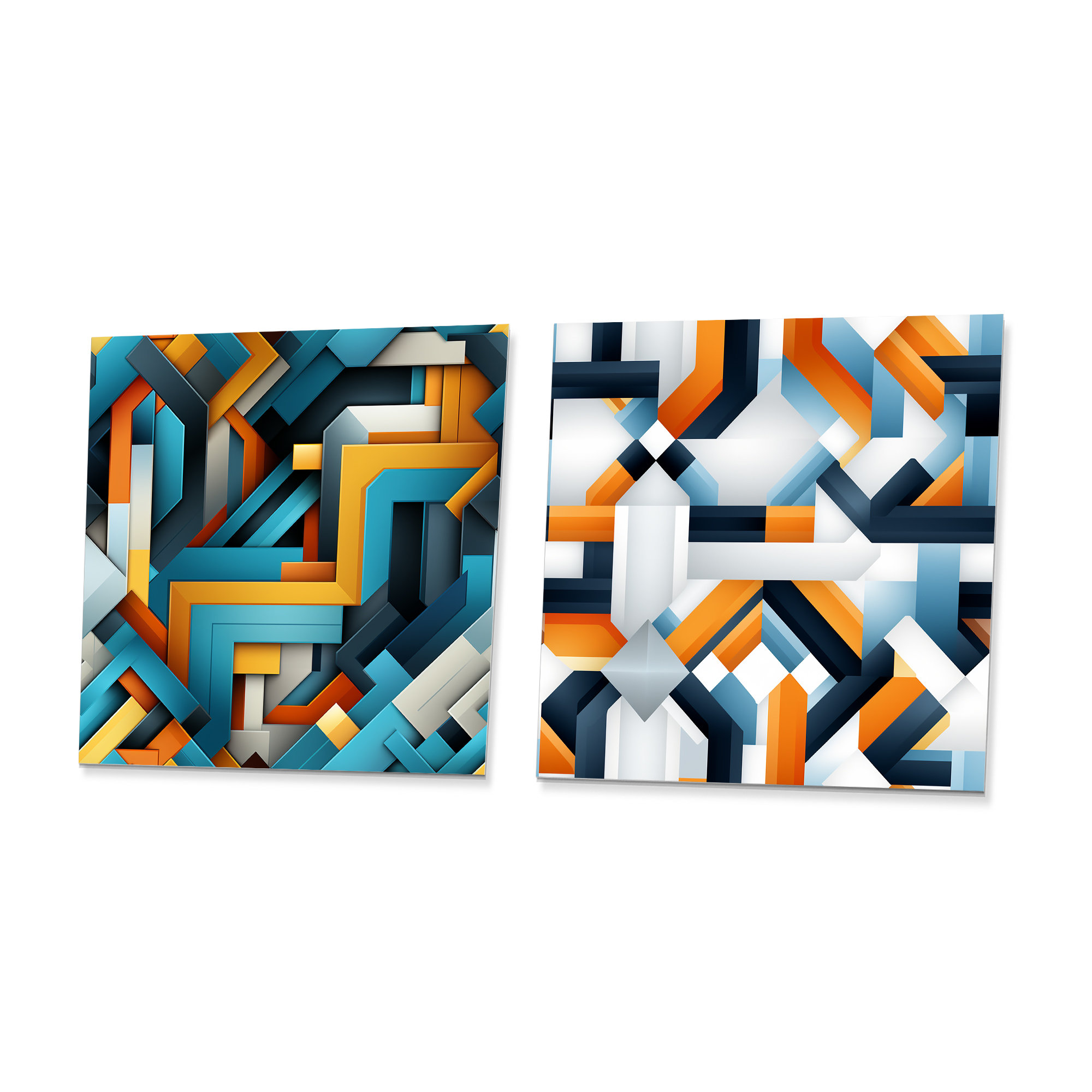 Design Art Industrial Matrix Geometric Reflections - Abstract Shapes ...