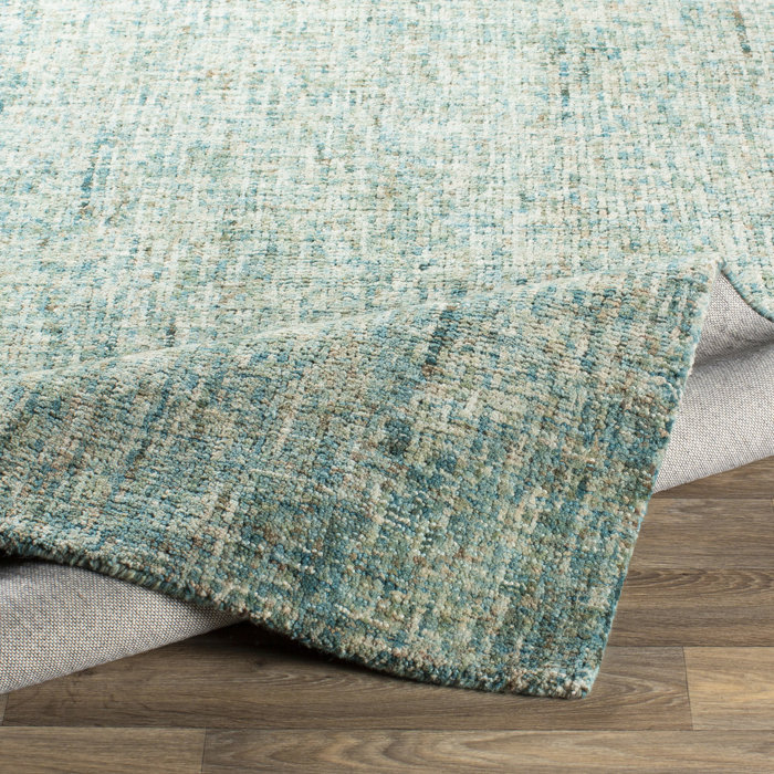 17 Stories Balcom Handmade Wool Sage/Ivory/Deep Teal Rug & Reviews ...