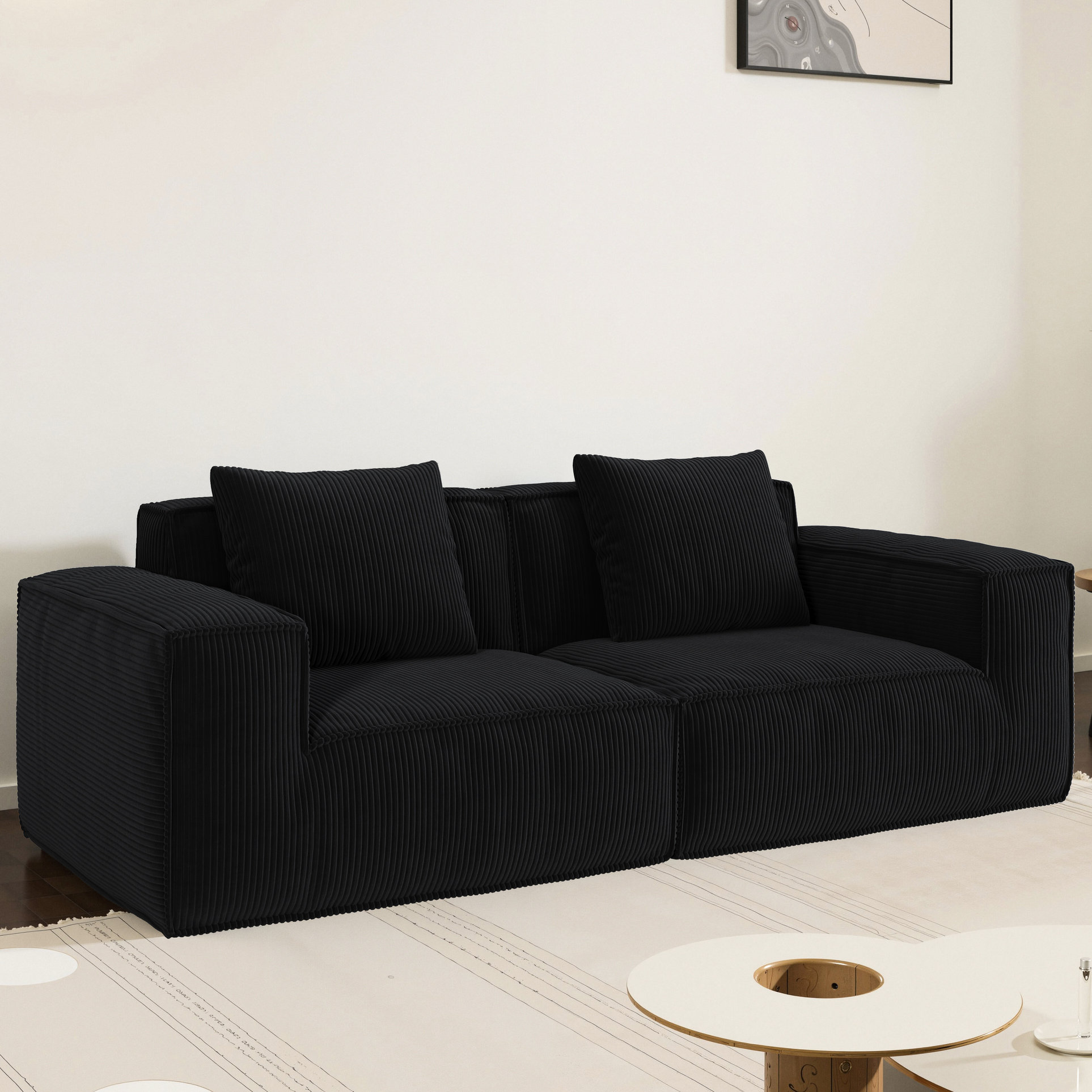 Latitude Run® 2 - Seat Modular Convertible To Oversized Bed, Black ...