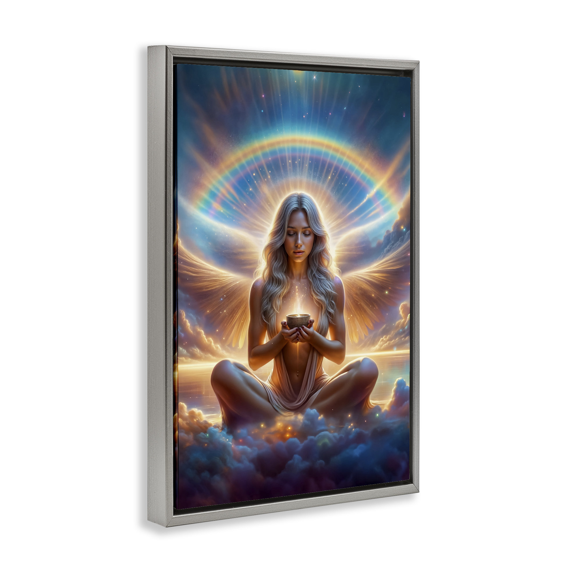 Latitude Run® Enlightened Angel with Tea Floating Frame, design by ...