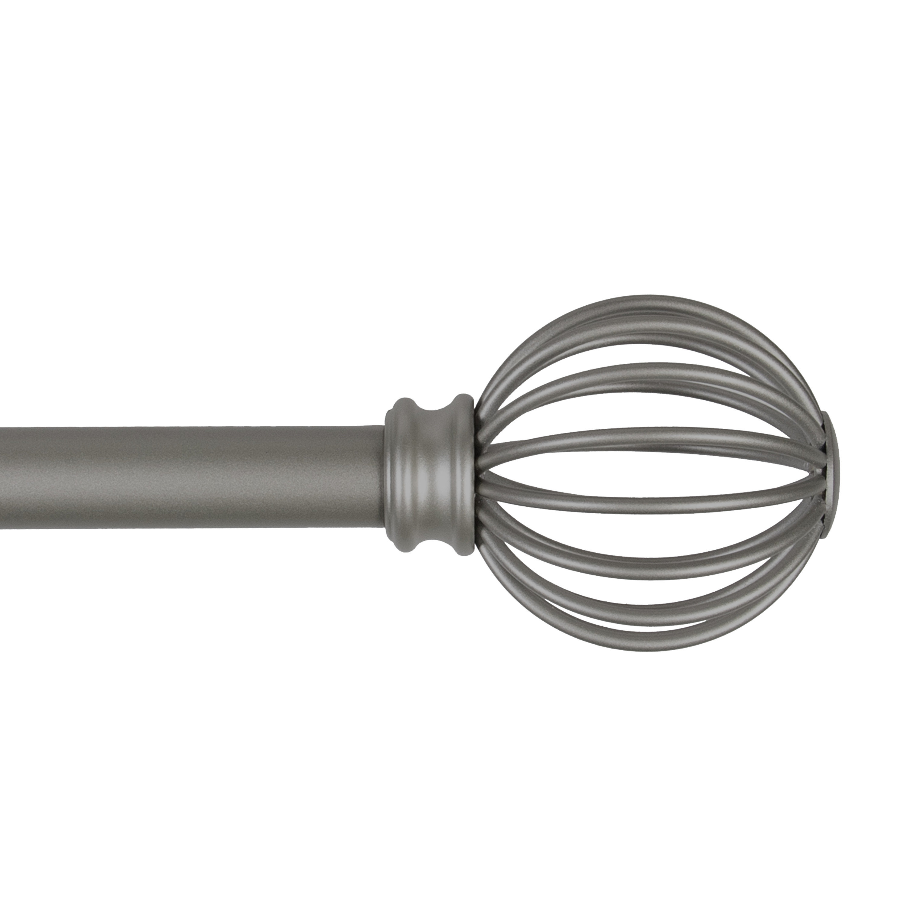 Kenney Manchester Bourne 3/4" Polished Pewter Single Curtain Rod ...