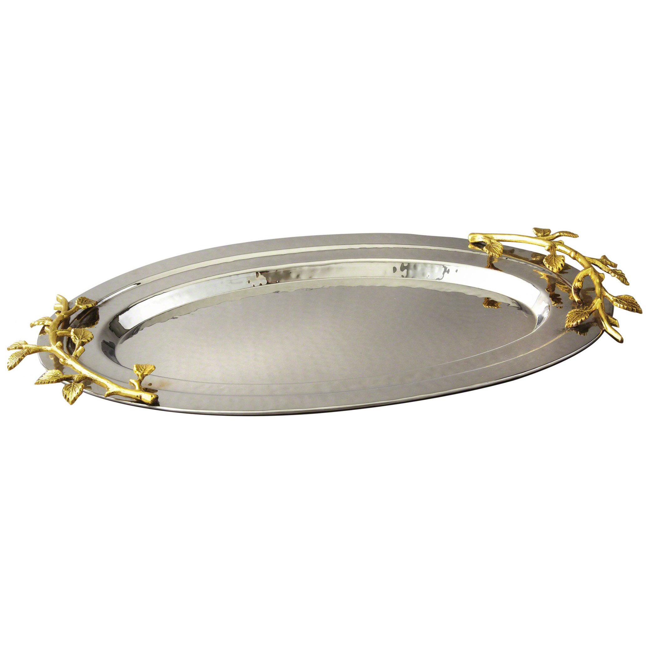 Heim Concept Gilt Leaf Hammered Tray & Reviews | Wayfair