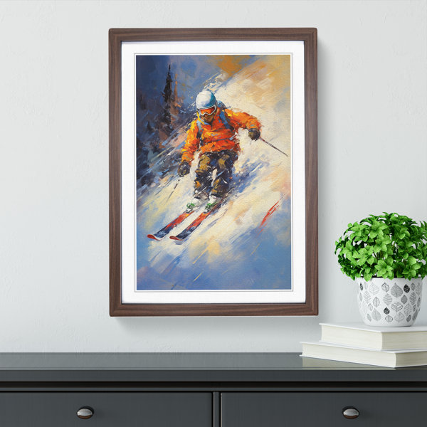 Marlow Home Co. Skiing Impressionism - Single Picture Frame Art Prints ...
