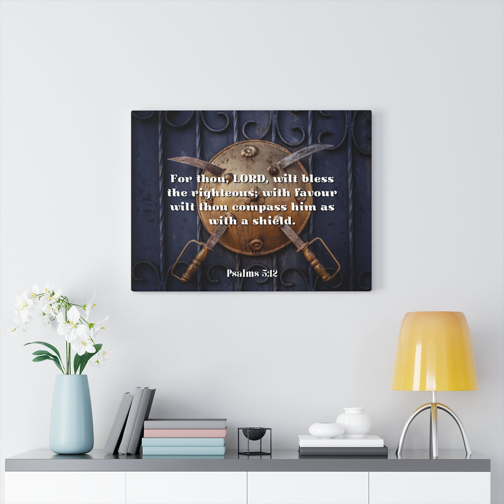 Trinx Bless The Righteous Psalm 5:12 Christian Wall Art Bible Verse ...