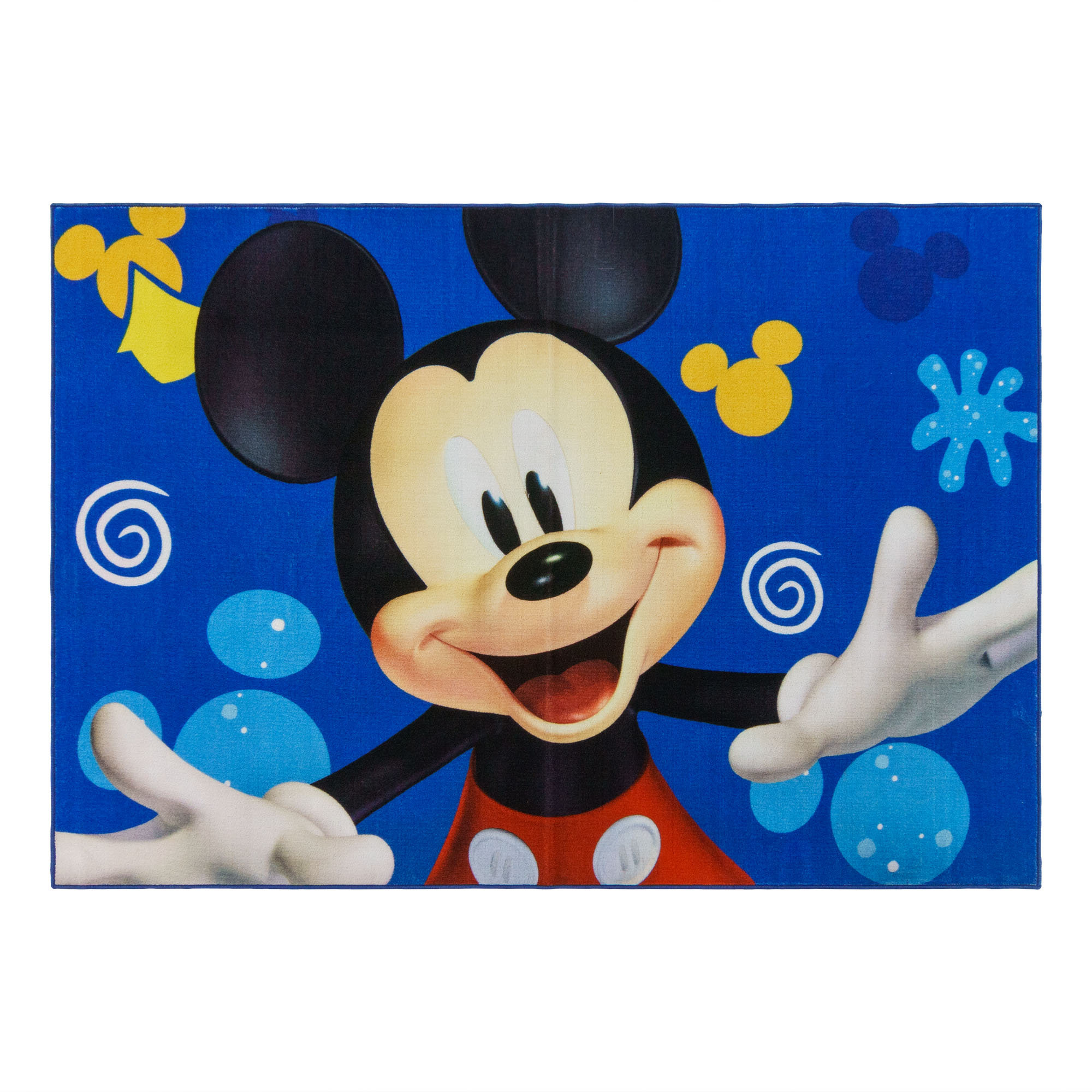 Gertmenian Licensed Disney Mickey Mouse Splash Blue Ivory Black Digital ...