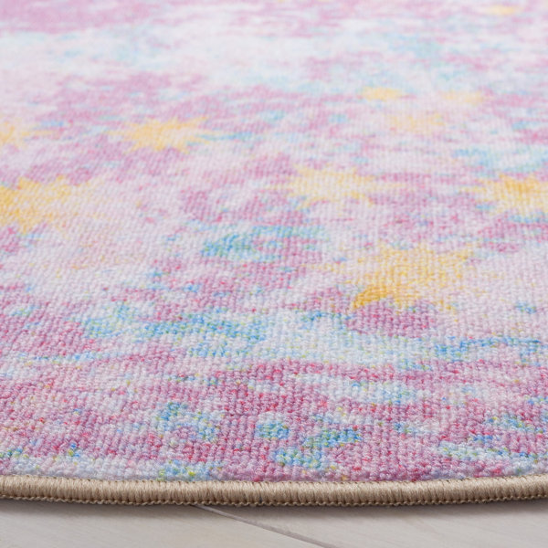 Hashtag Home Eudora Purple/Light Blue/Yellow Rug & Reviews | Wayfair