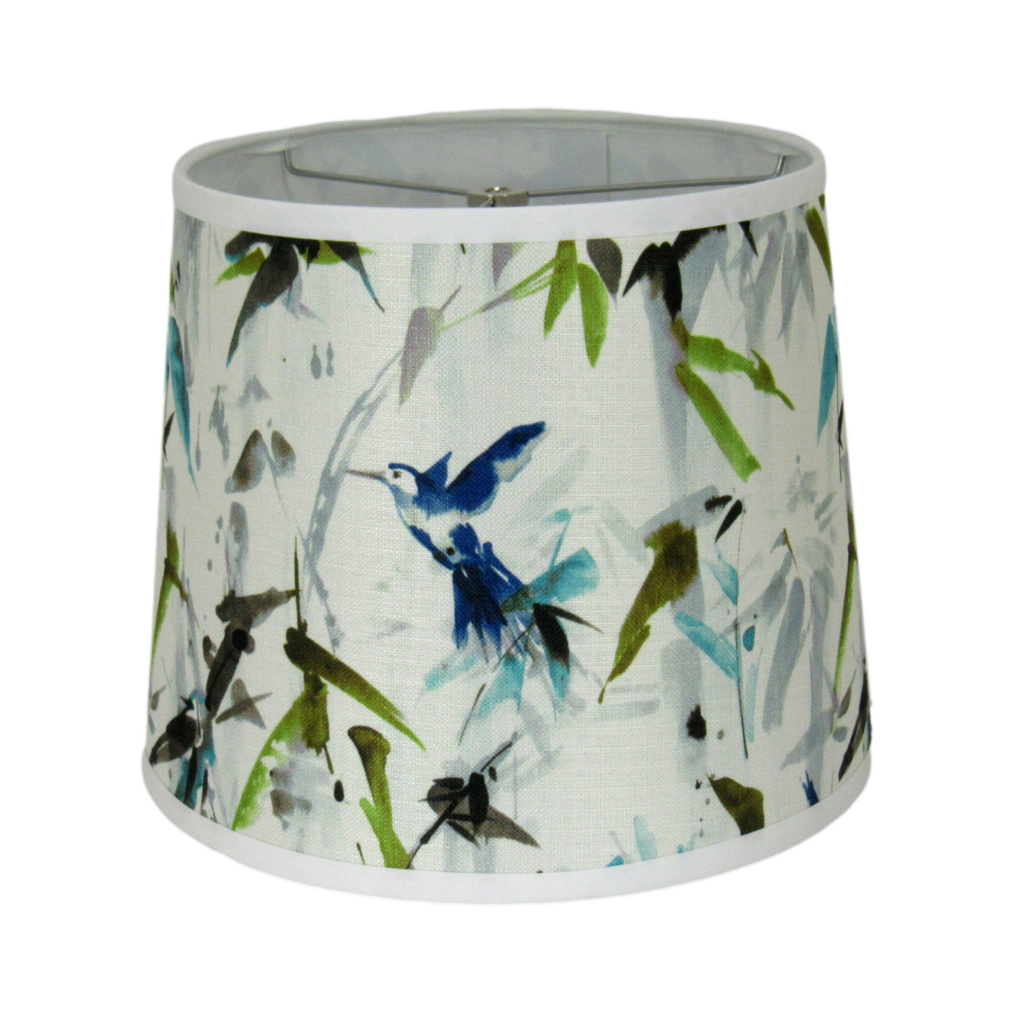 Bay Isle Home™ Elegant Hummingbird & Bamboo Drum Lamp Shade With Spider ...
