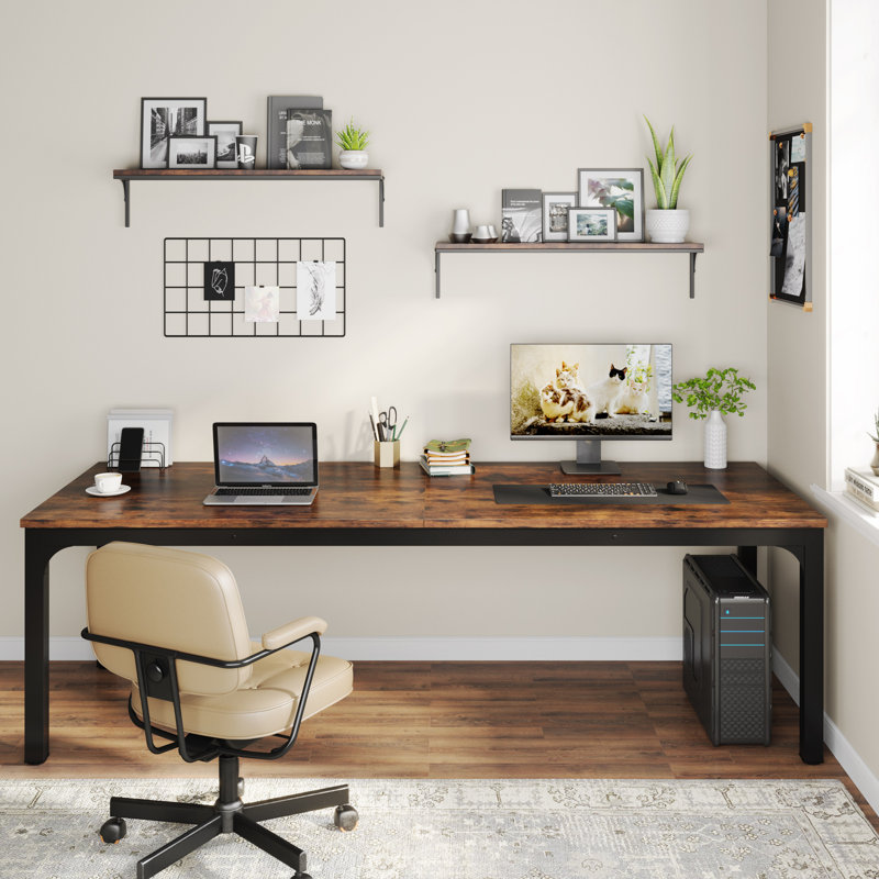 17 Stories Alyzia 78.8'' W Rectangle Computer Desk & Reviews | Wayfair