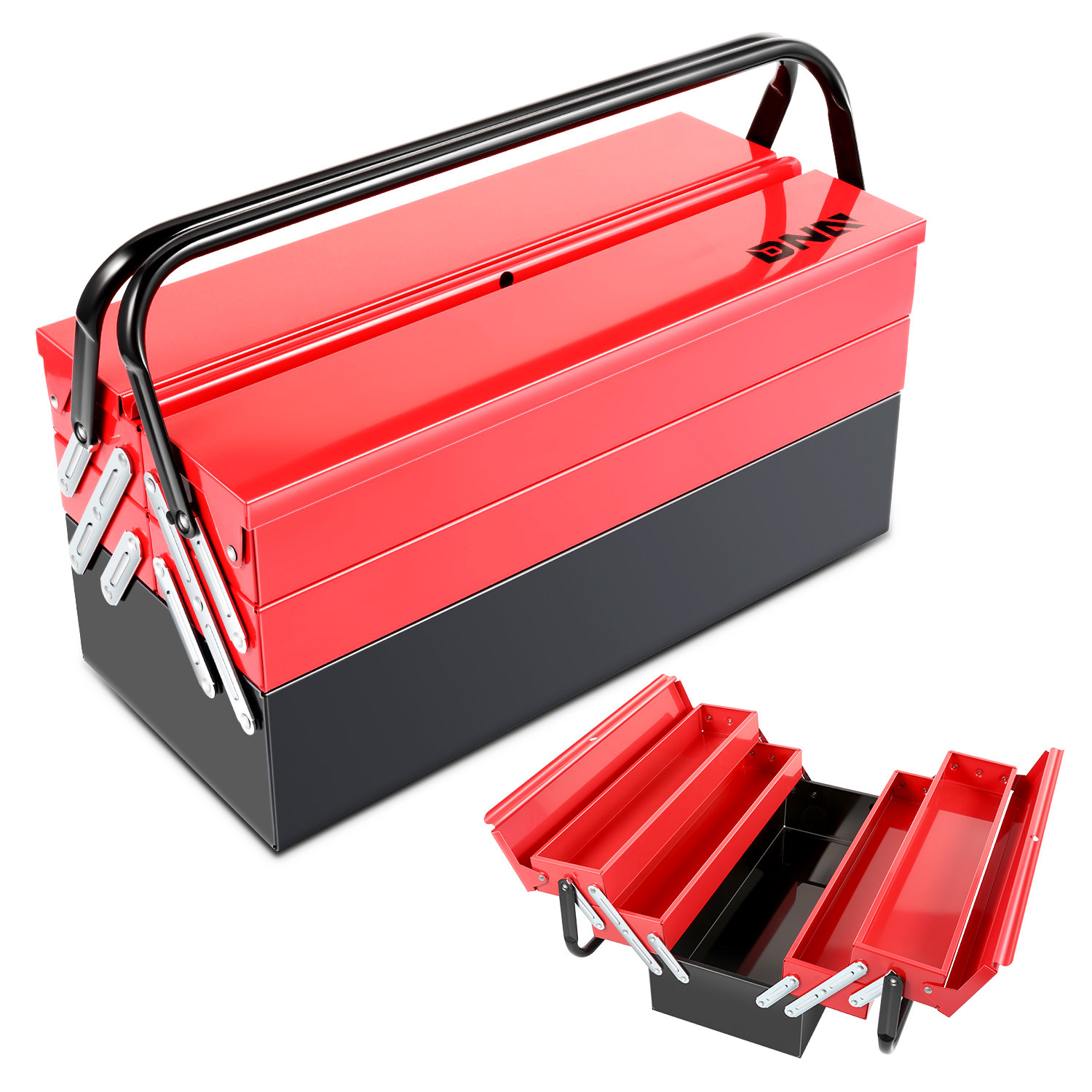 17 Stories Metal Tool Box Multi-Function Folding Organizer Toolbox for ...