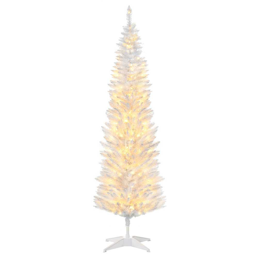 The Holiday Aisle® Christmas Tree with 110 Warm White LED Lights and ...