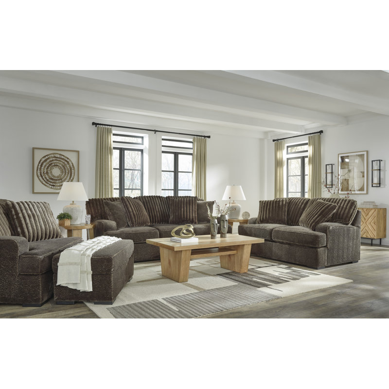Ebern Designs Aylesworth Sofa, Loveseat, Oversized Chair and Ottoman ...
