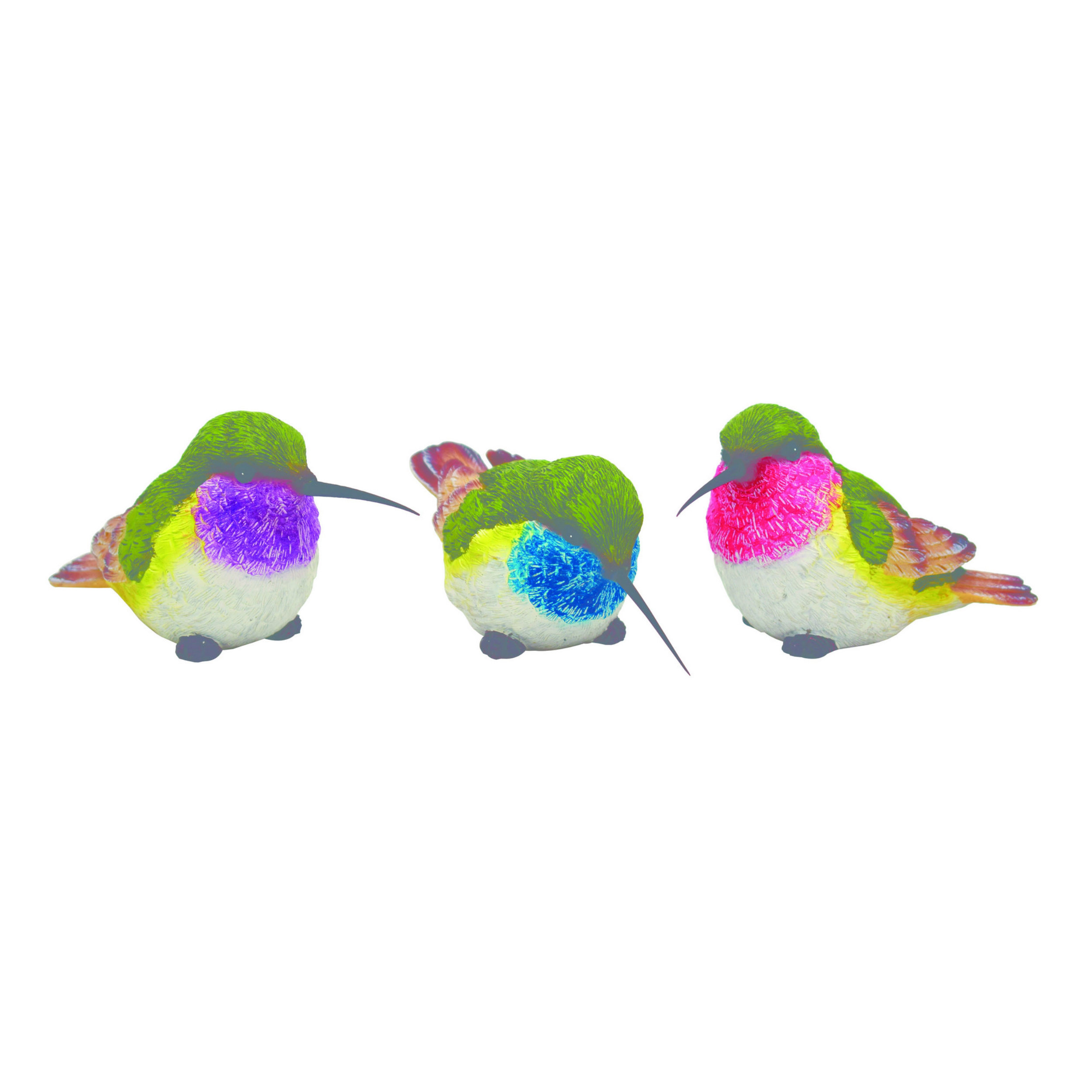 Winston Porter Medium Resin Hummingbird Figurines Set of 3 Home ...