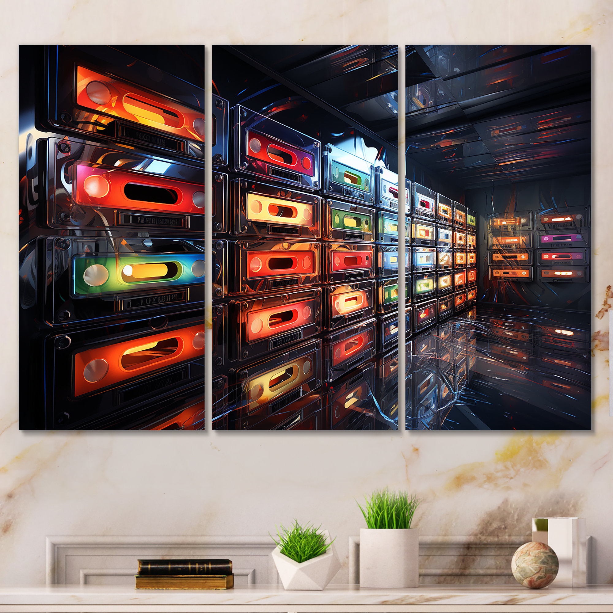 Latitude Run® Retro Future Melodic Beats I - Cassette Tapes Wall Art ...