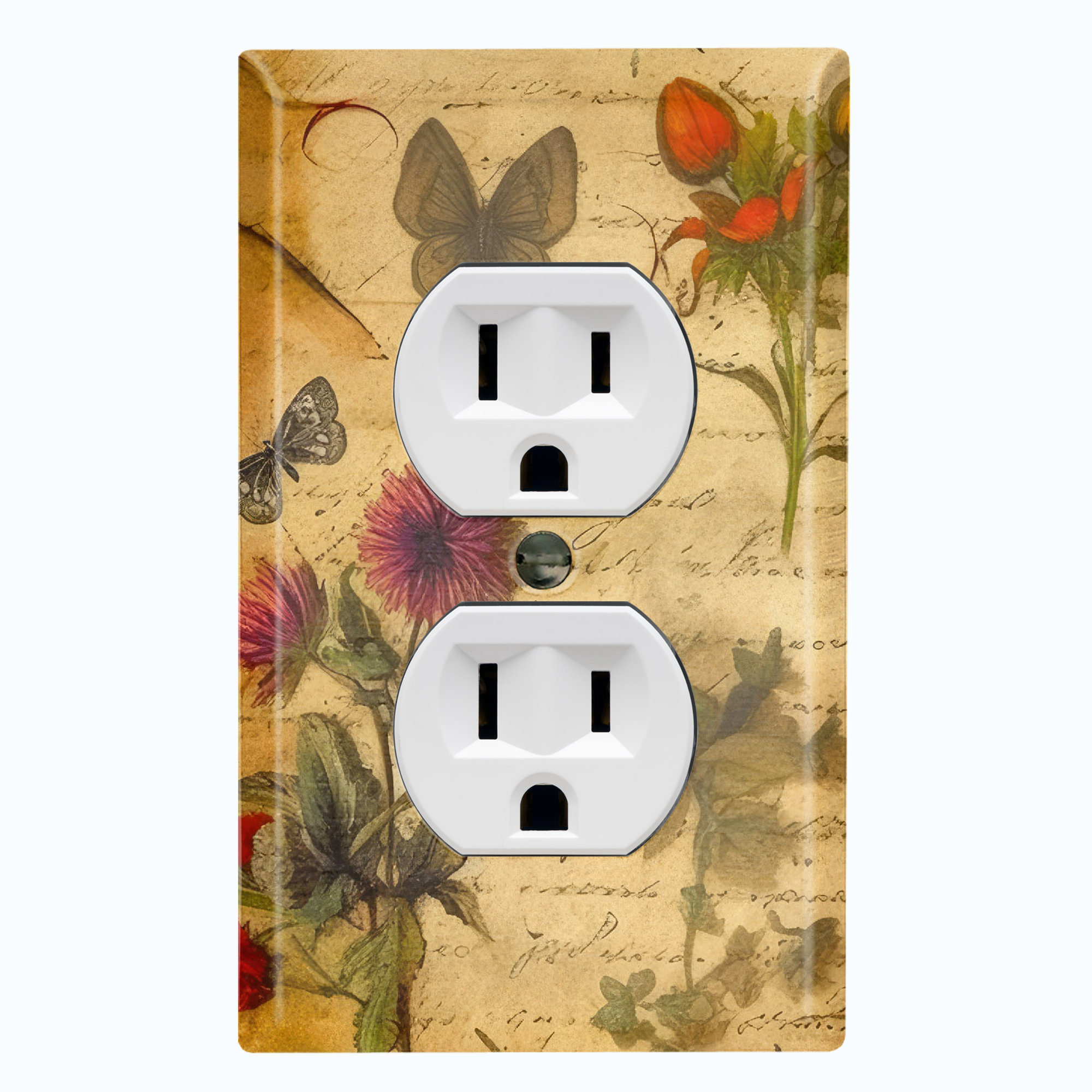 WorldAcc Nature Themed 1 - Gang Duplex Outlet Standard Wall Plate | Wayfair