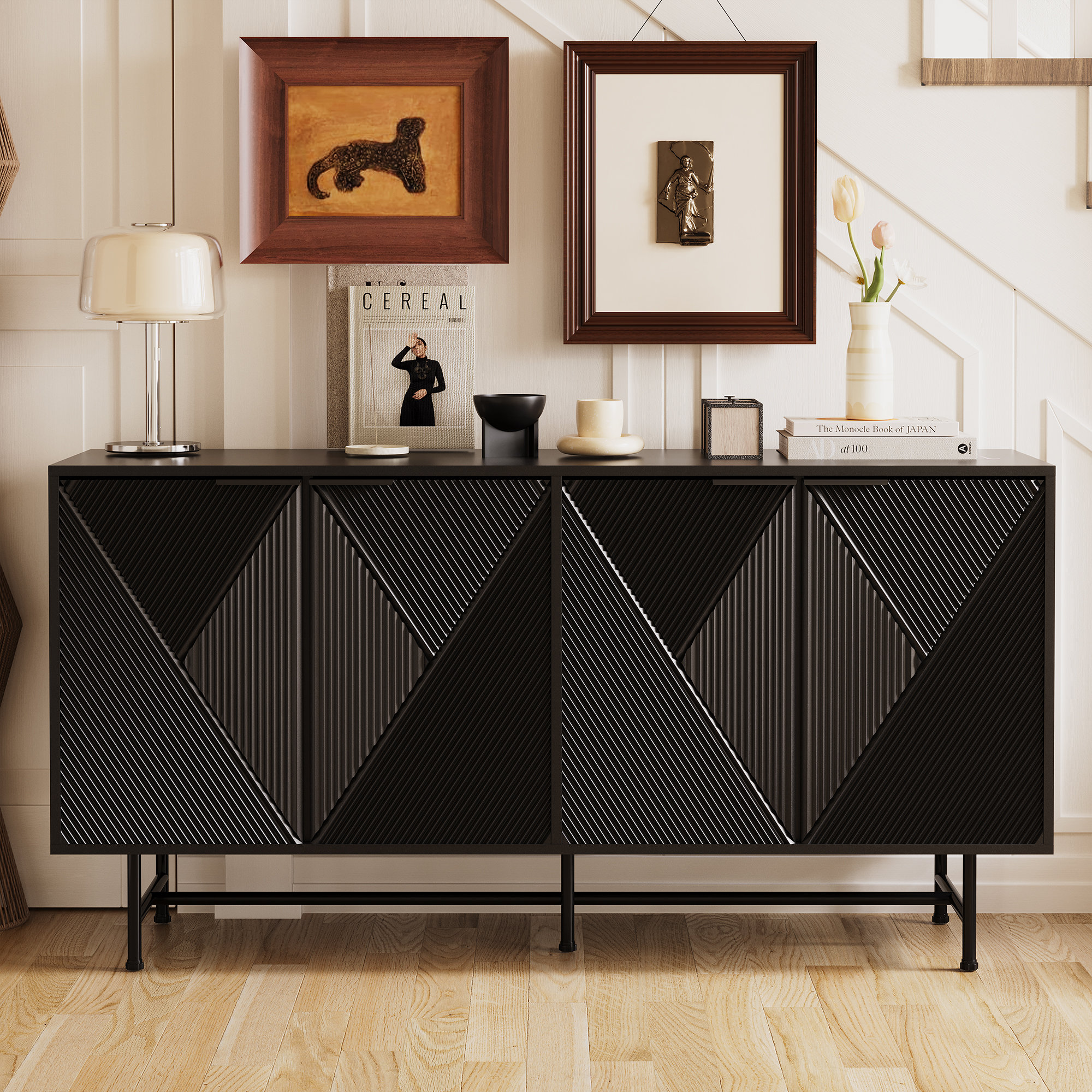 Latitude Run® Vivara 57''W Accent Sideboard With Adjustable Shelves ...