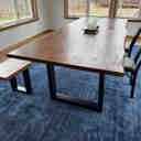 Union Rustic Lemay Iron Trestle Dining Table & Reviews | Wayfair