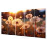 Design Art Dandelion Whispering Wishes - Floral Metal Wall Decor Set ...