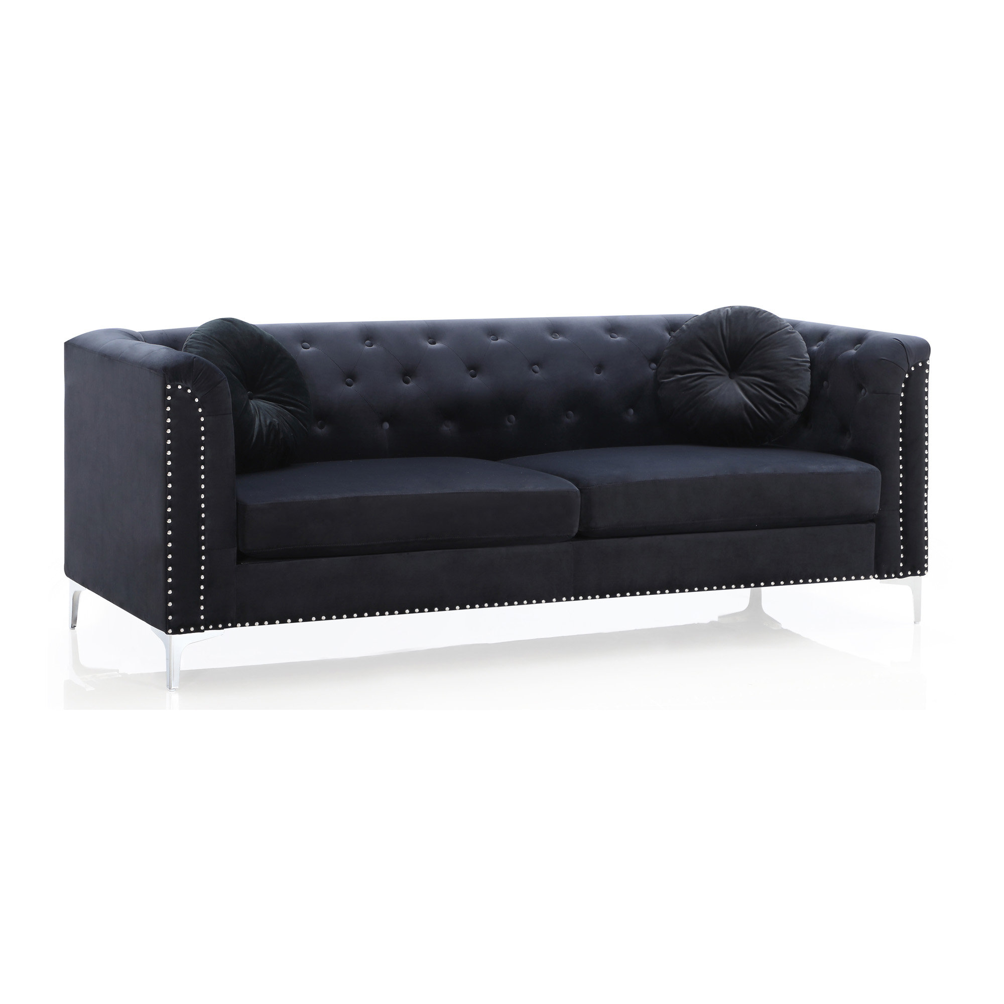 House of Hampton® Paige G828A-S Sofa , BLACK | Wayfair