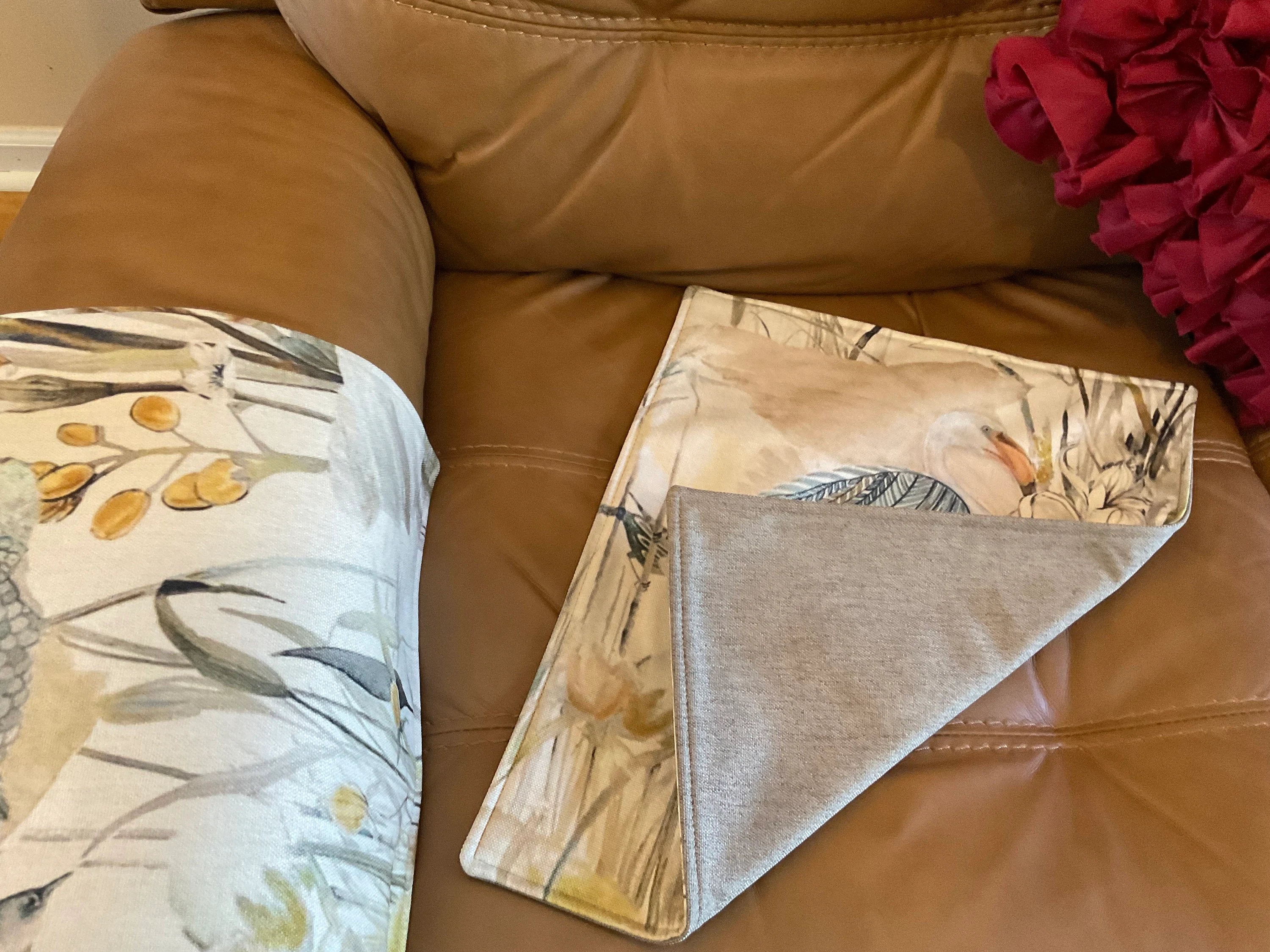 Winston Porter Set Of Armrest Covers Swan Design | Wayfair