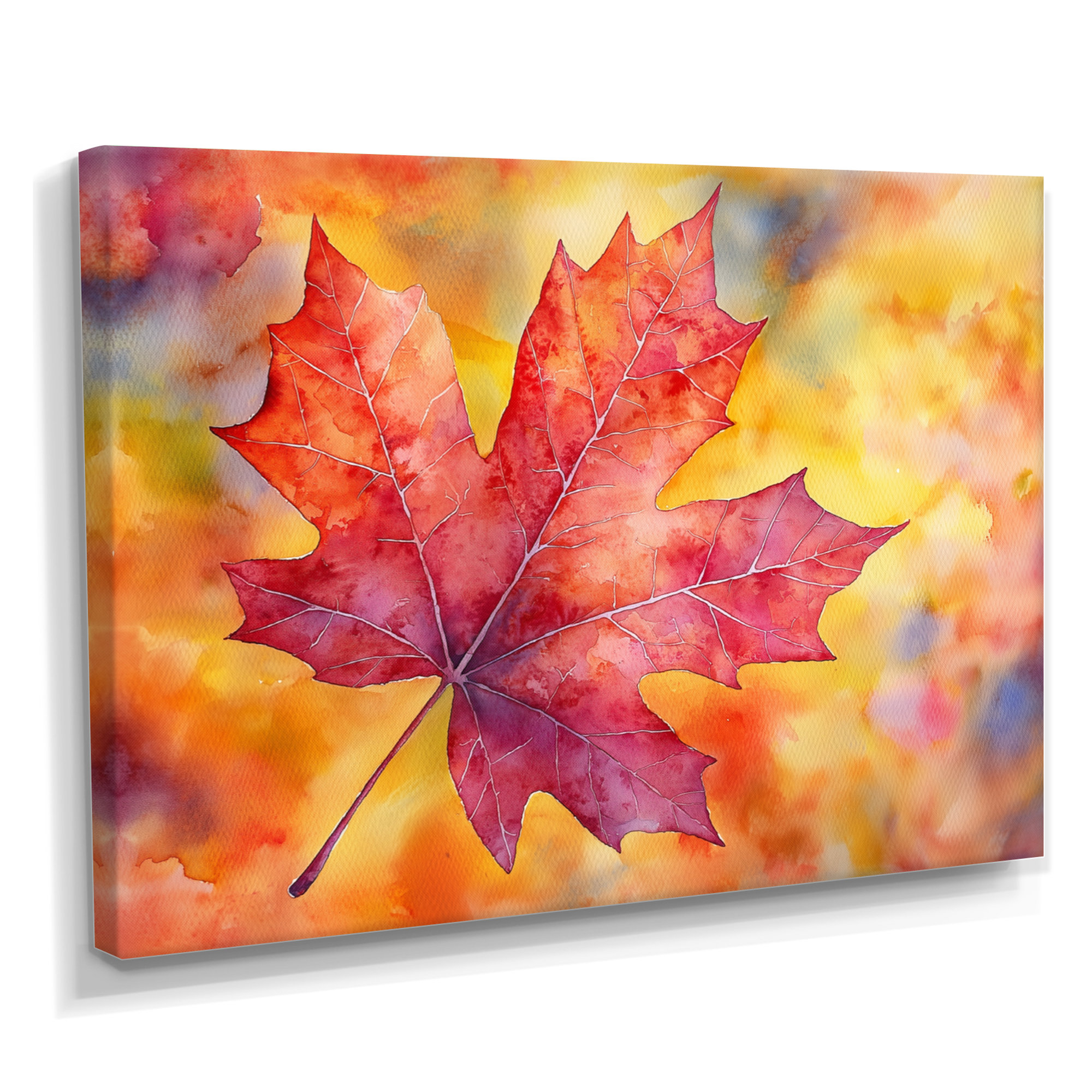 Winston Porter Autumn Maple Leaf I - leaves Wall Art for Living Room ...