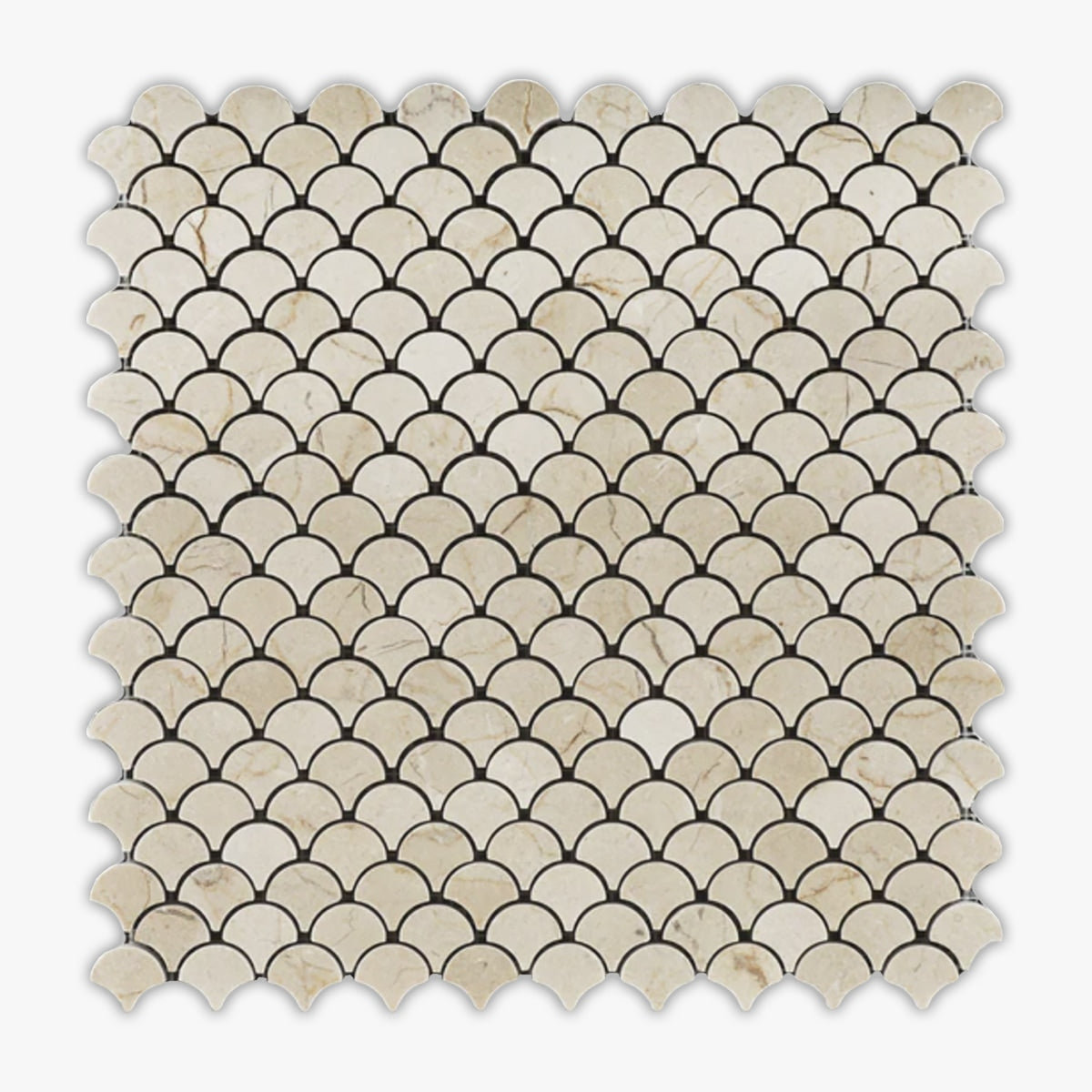 Direct Stone Source Marble Fish Scale Mosaic Wall & Floor Tile | Wayfair