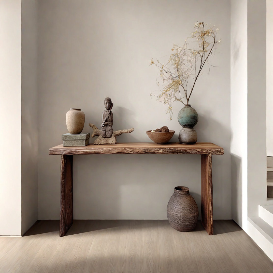 DURBIL Retro Minimalist Art Solid Wood Console Table | Wayfair