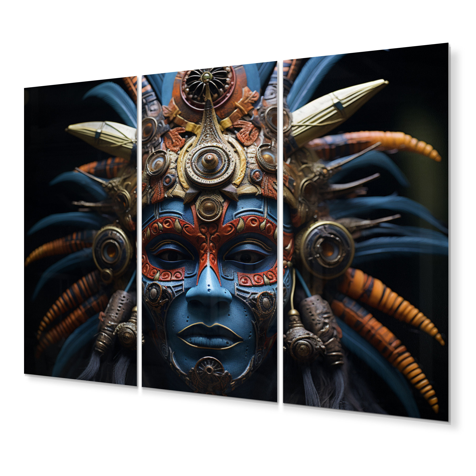 Dakota Fields African Tribes Mende Mask II - African Tribes Metal Wall ...