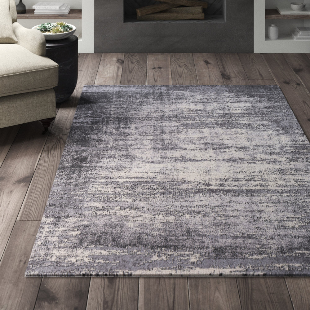 Greyleigh™ Bridgeton Abstract Power Loom Gray/Cream Rug & Reviews | Wayfair