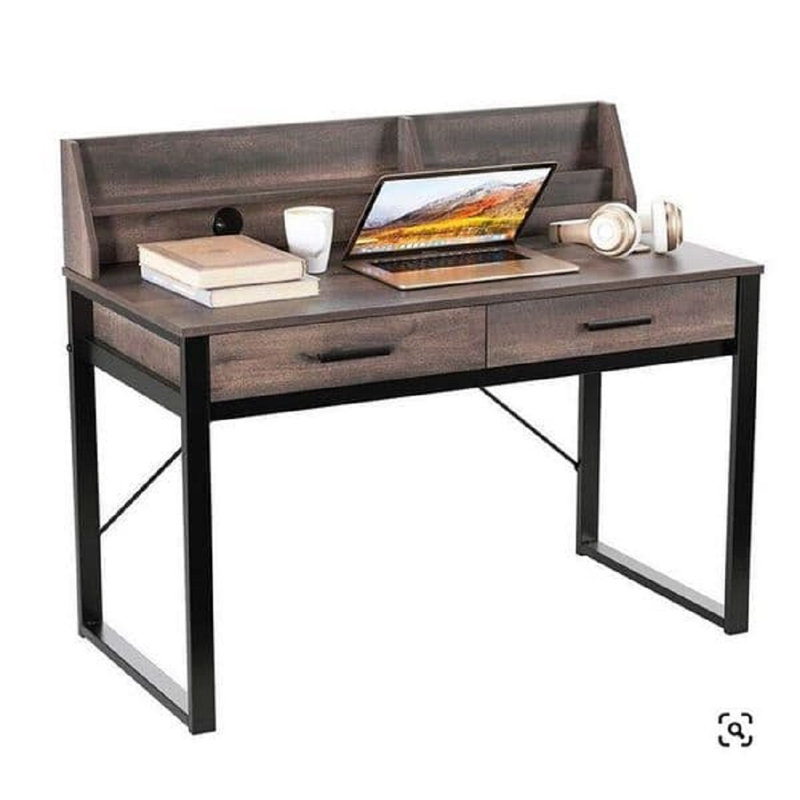 Williston Forge Mandy 106cm W Rectangle Computer Desk with Hutch ...