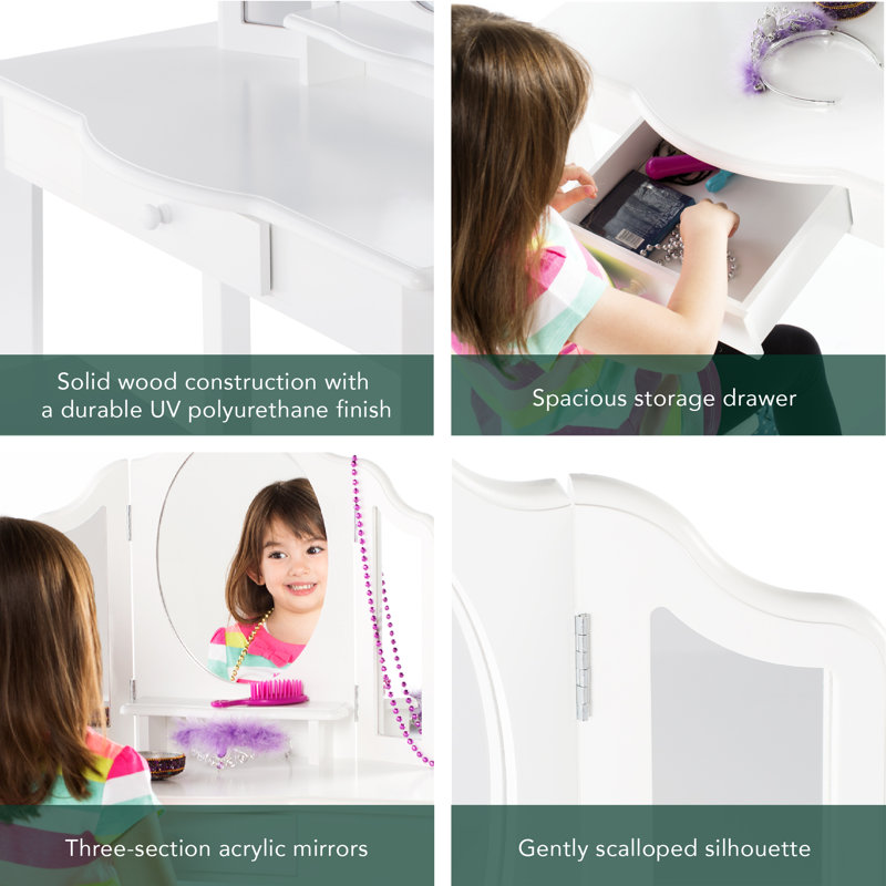 Guidecraft The Dress up Kids Classic Vanity Set & Reviews | Wayfair