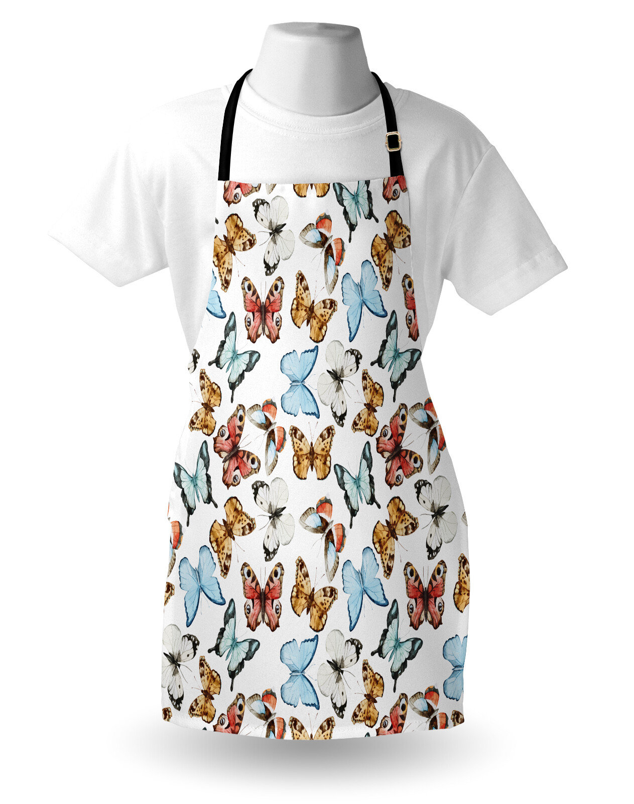 Bungalow Rose Colorful Apron Unisex Bohemian Butterflies Adult Size ...