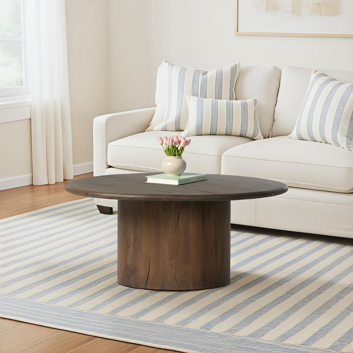 Birch Lane™ Brennan Wood Coffee Table-Small-Aged Belgium Bleach | Birch ...
