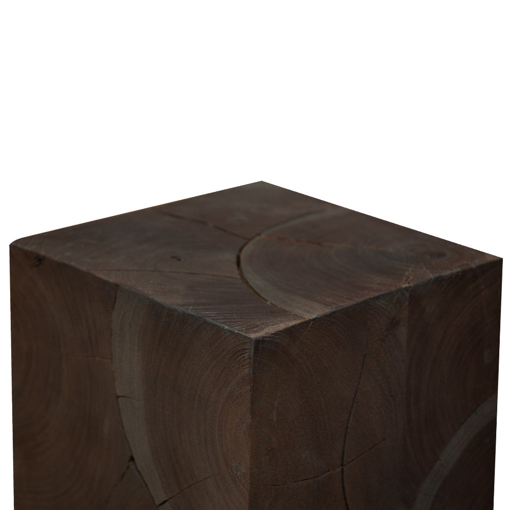 Millwood Pines ROCCO MANGO WOOD BLOCK SIDE TABLE | Wayfair