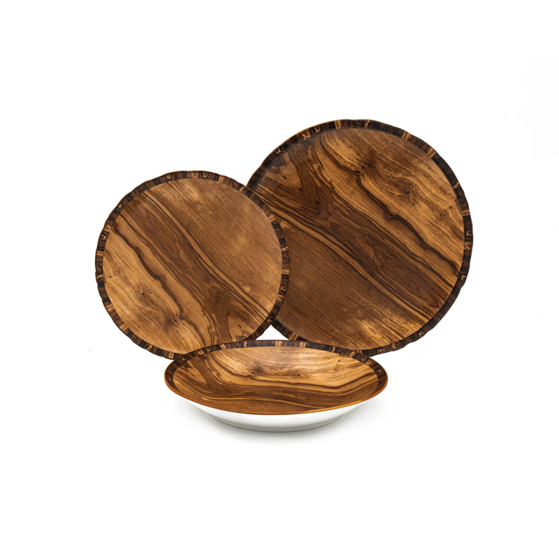 Godinger Silver Art Co Grove 12 Piece Porcelain Dinnerware Set ...