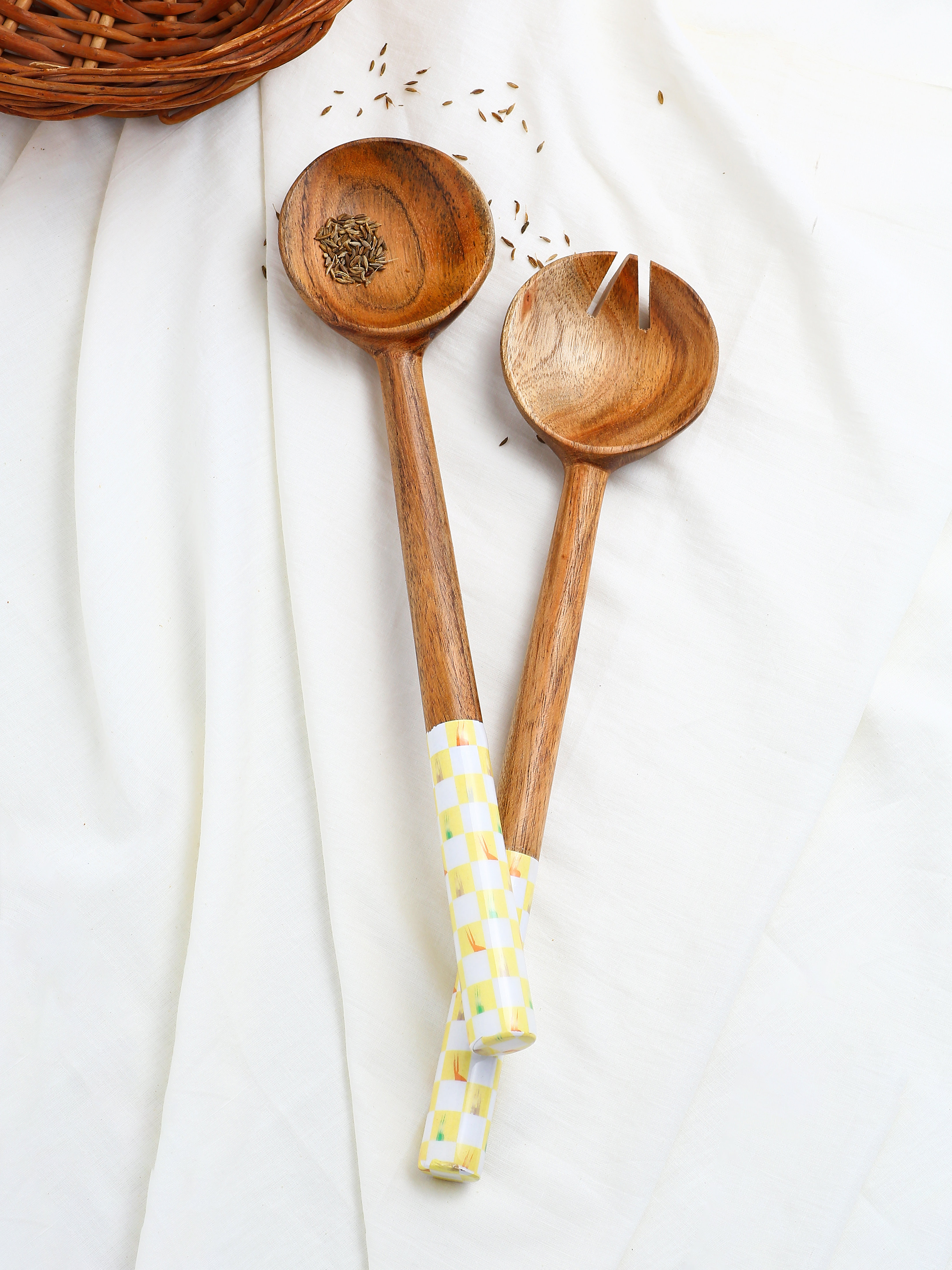 Latitude Run® Meena Wooden Salad Set | Wayfair