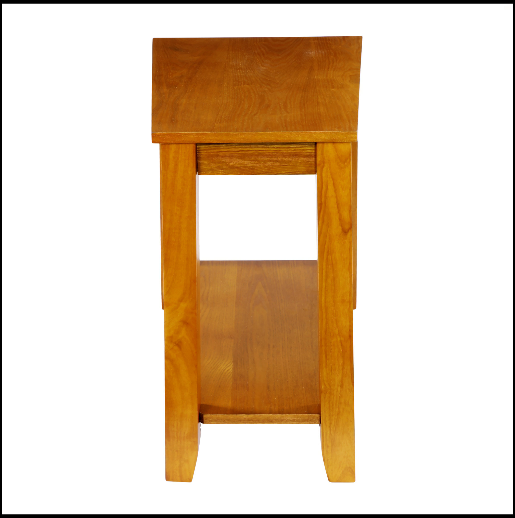 Lark Manor™ Contemporary Oak Finish Chairside Table With Lower Shelf ...