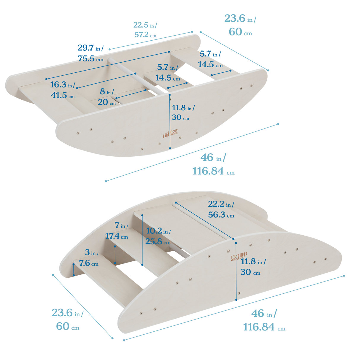 ECR4Kids Rocking Boat and Steps, Play Center | Wayfair