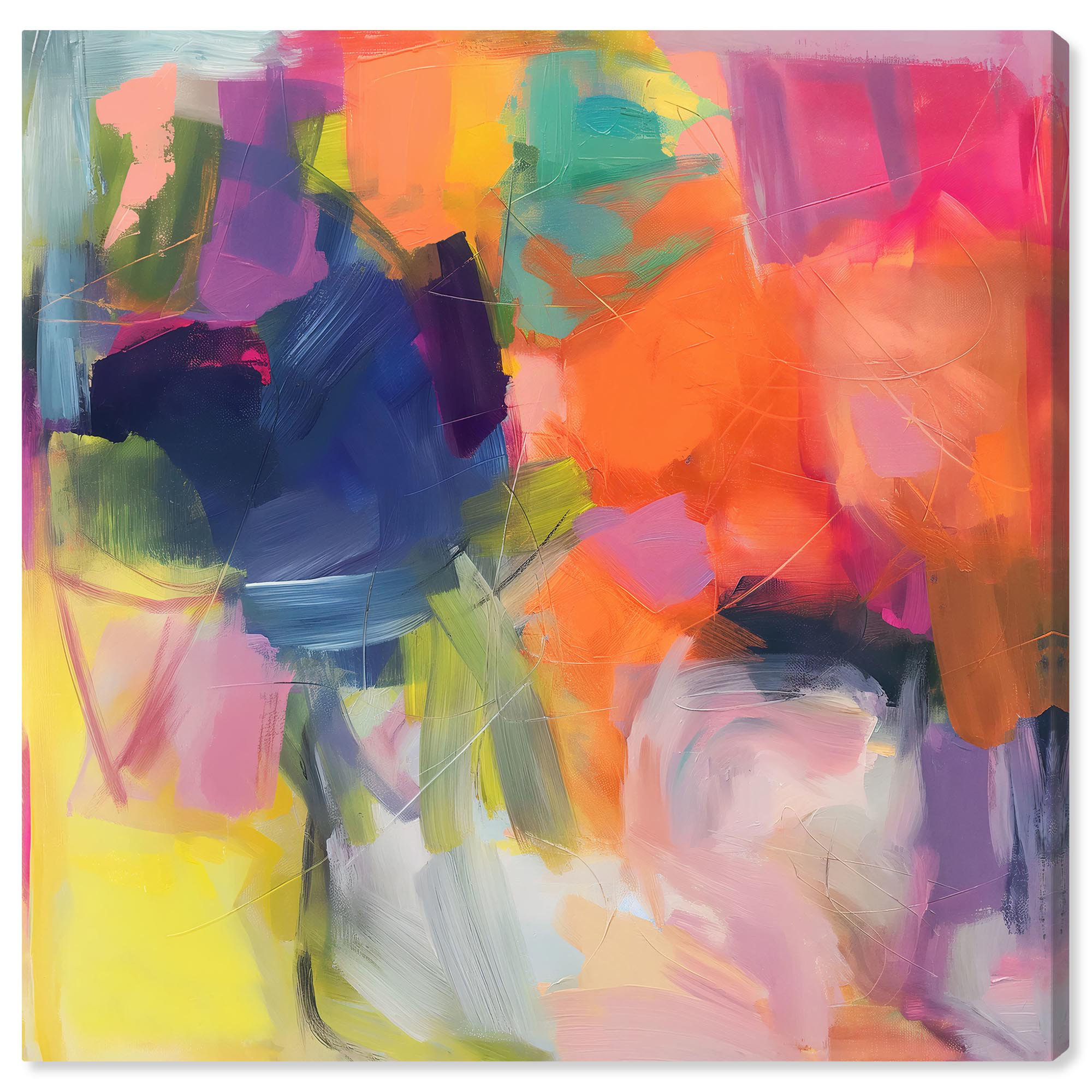 Art Remedy Colorful Odyssey Canvas Modern Color Abstract by Art Remedy ...