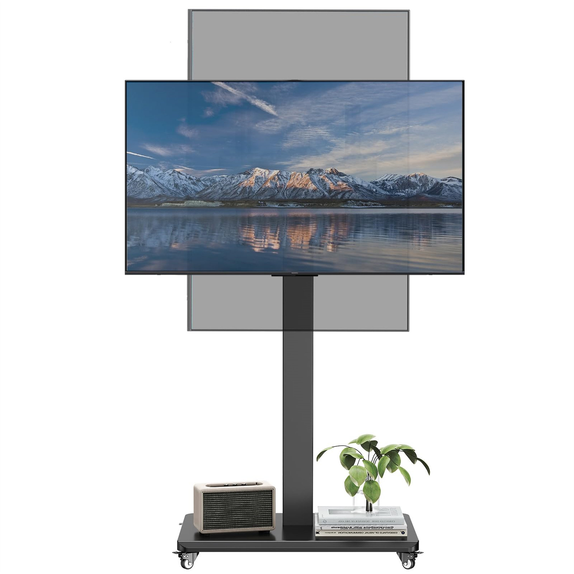 Symple Stuff Mobile TV Cart With Wheels For 32 To 65 Inch Tvs - Wayfair ...