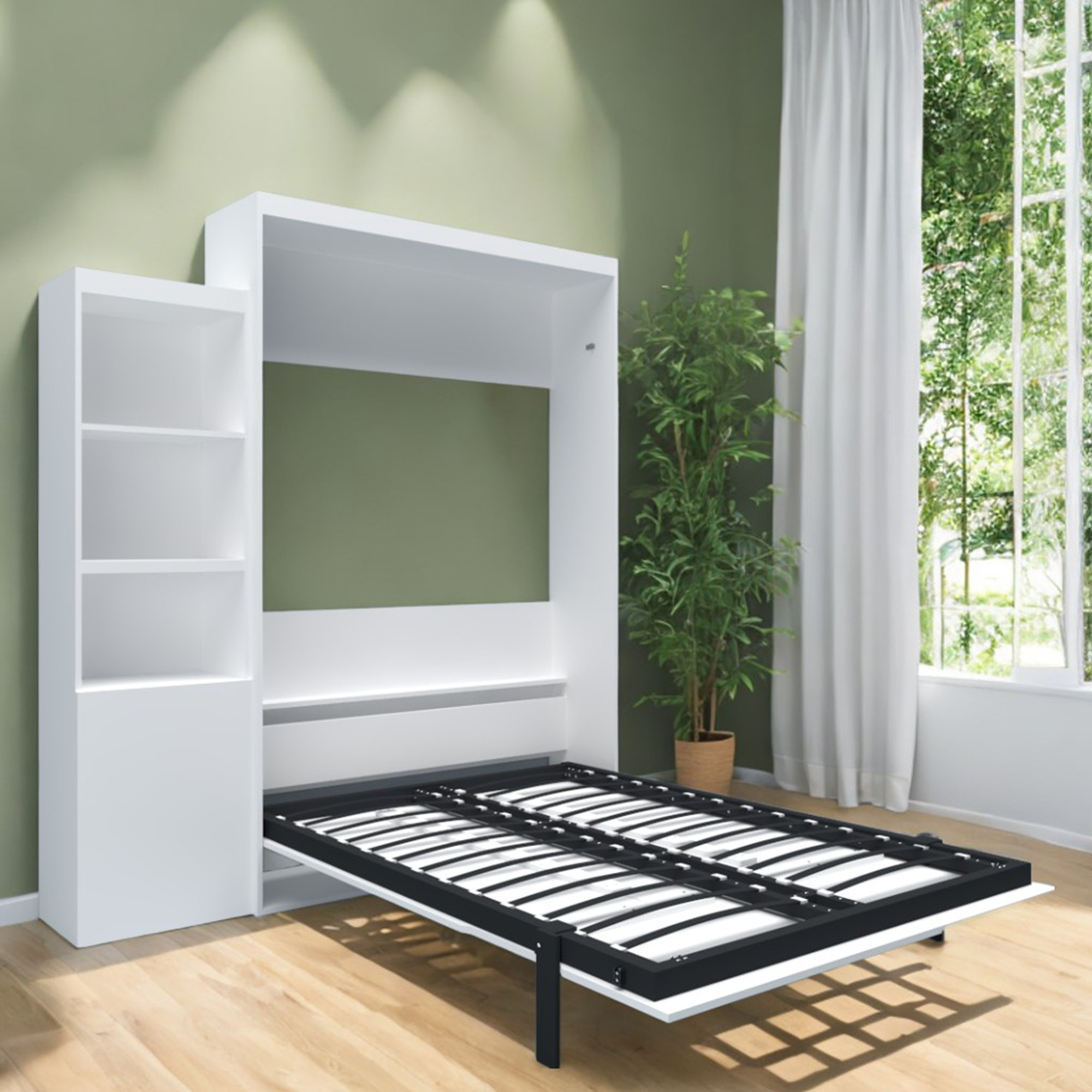 Hokku Designs Morden Deisgn Big Size Vertical Murphy Bed with table and ...