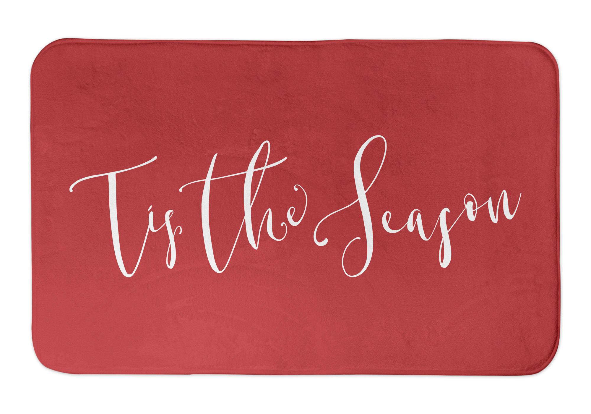 The Holiday Aisle® Leta Tis the Season Rectangle Non-Slip Bath Rug ...