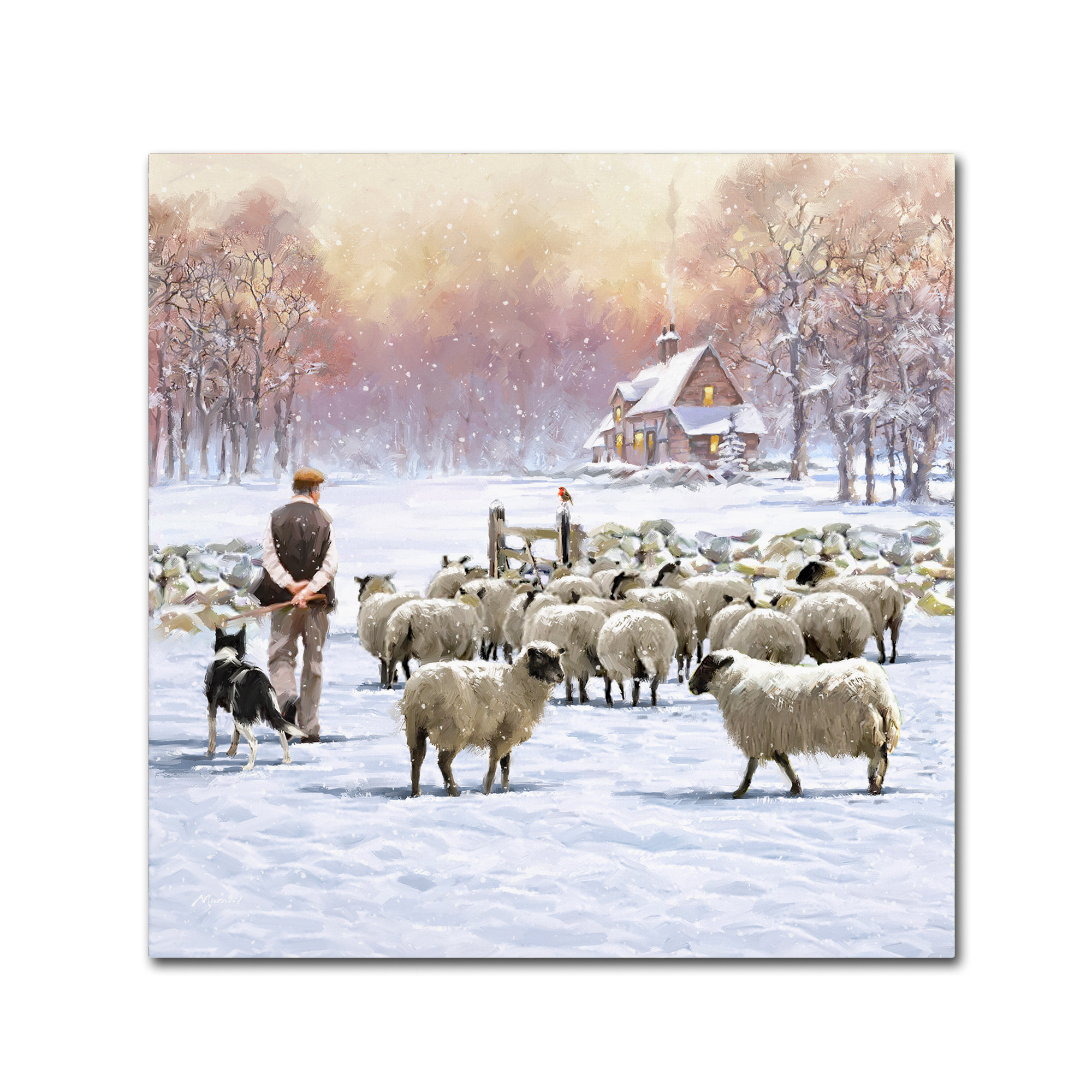 Trademark Fine Art 'Sheep Shepherd' Print on Canvas & Reviews | Wayfair
