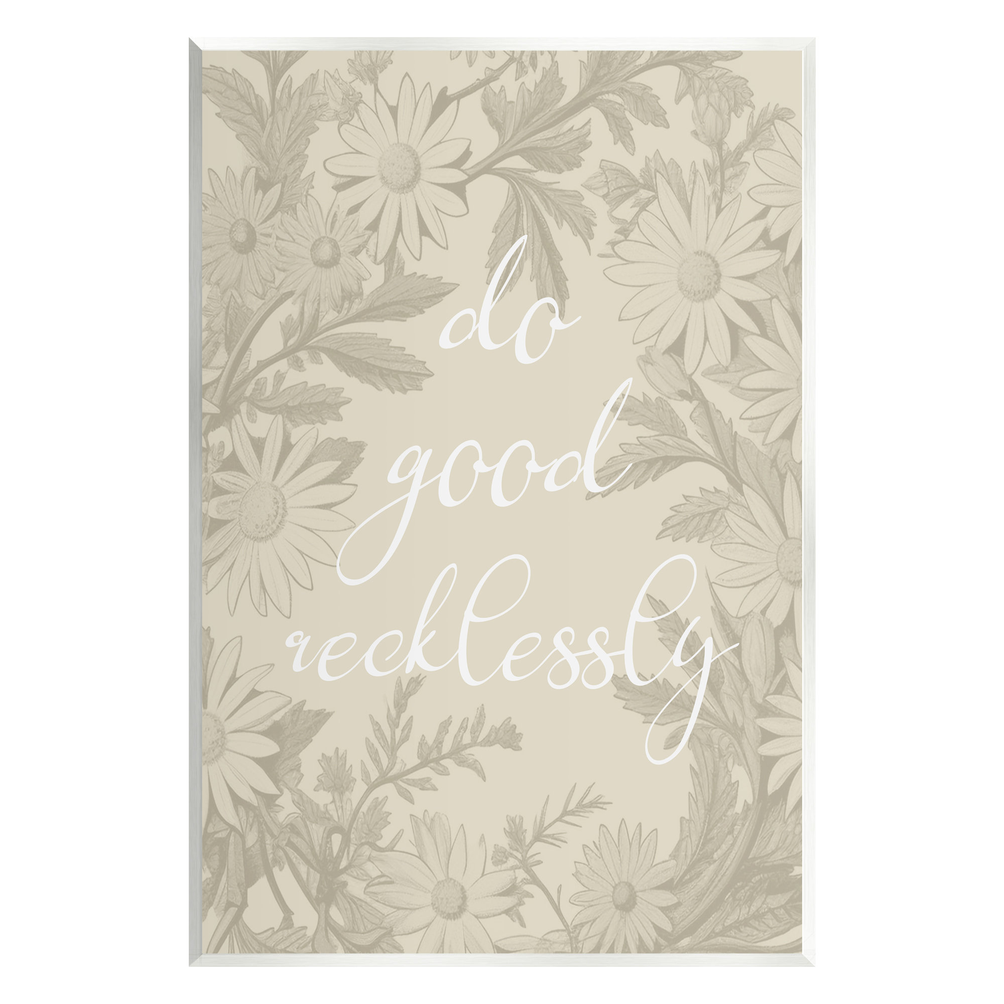 Stupell Industries Bb-627-Wood Floral Do Good Recklessly On MDF by Lil ...